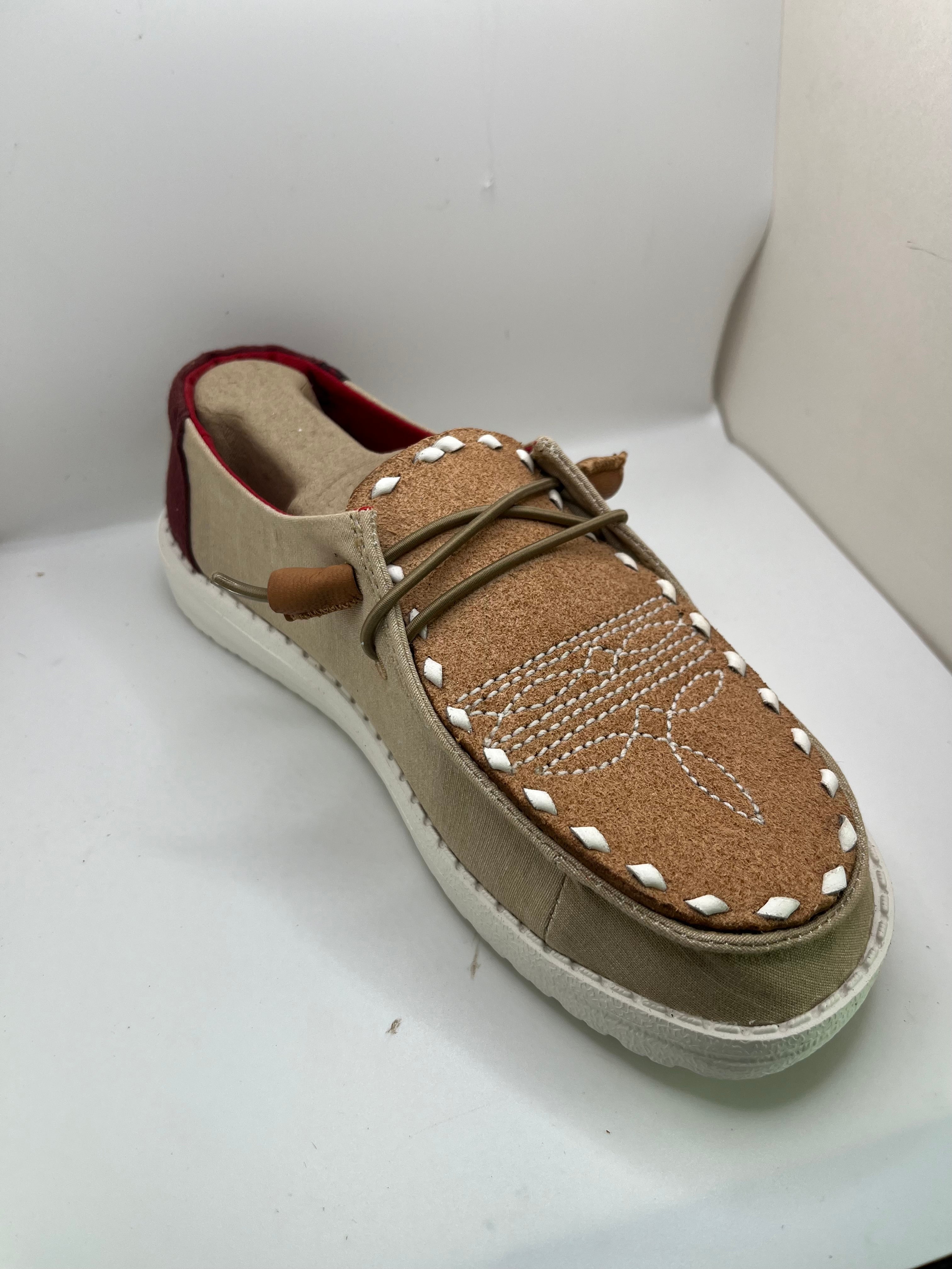 Hey Dude Shoes with Boot Stitching Size 7 | SS Leather Design